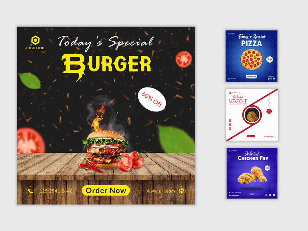 A unique modern professional social media post design | Upwork