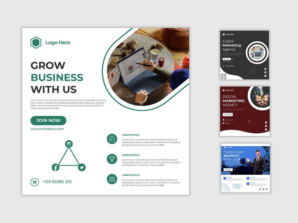 A unique modern professional social media post design | Upwork