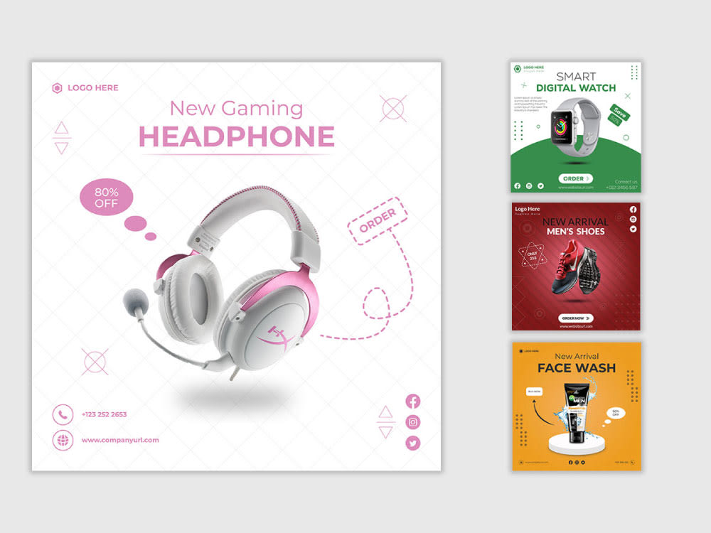 A unique modern professional social media post design | Upwork