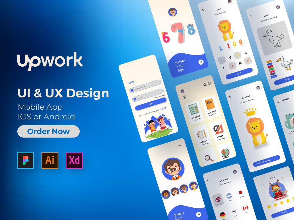 Creative mobile app UI UX for IOS and android | Upwork