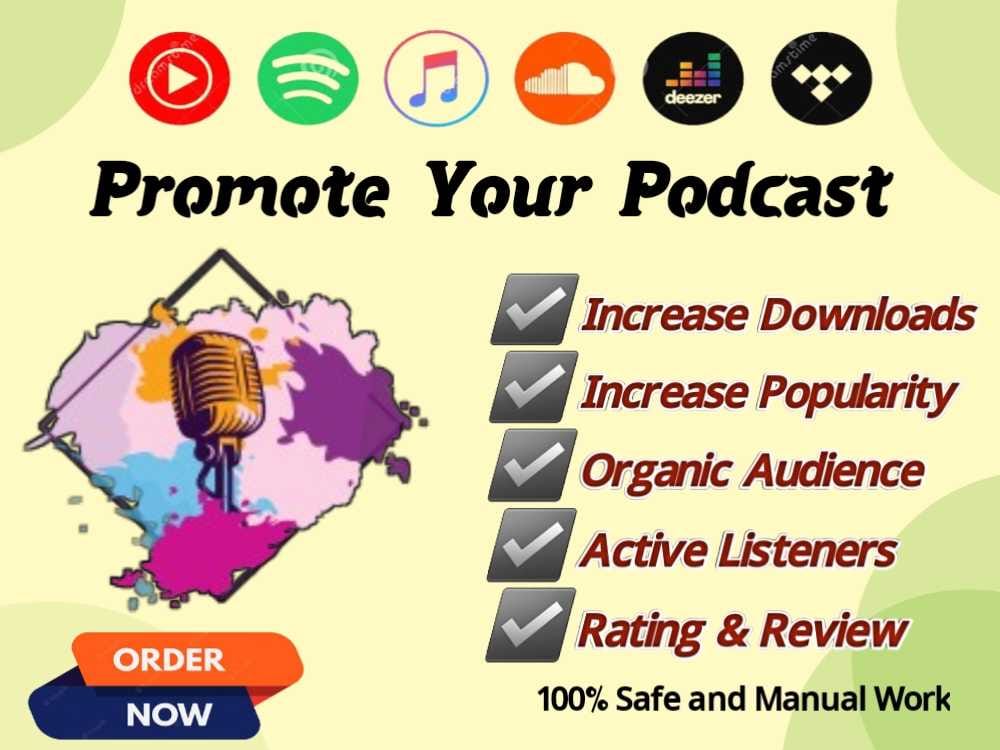 Promote your podcast, spotify and apple music in all platforms | Upwork