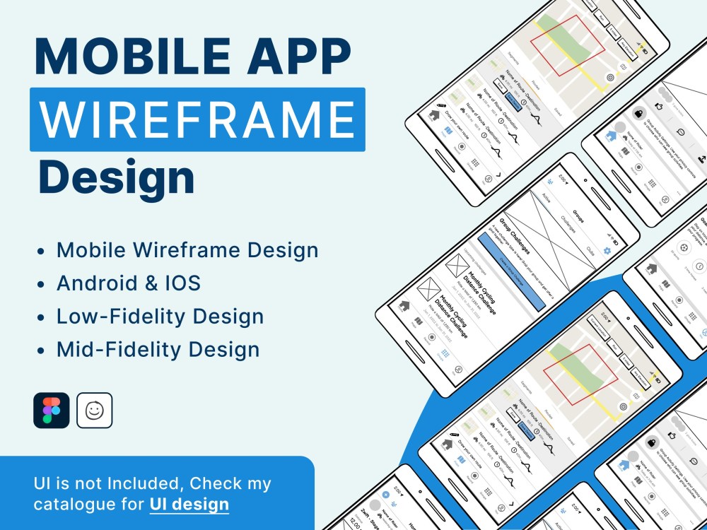 Mobile ui ux design wireframe design and figma prototype | Upwork