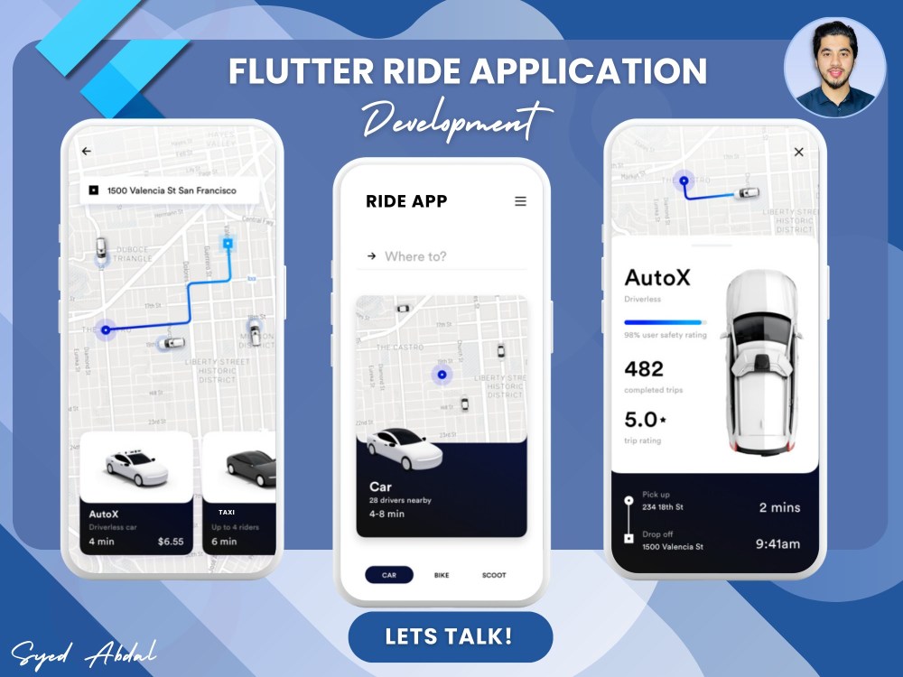 An On-demand Taxi Booking App like Ubber | Ride Sharing App | Flutter ...