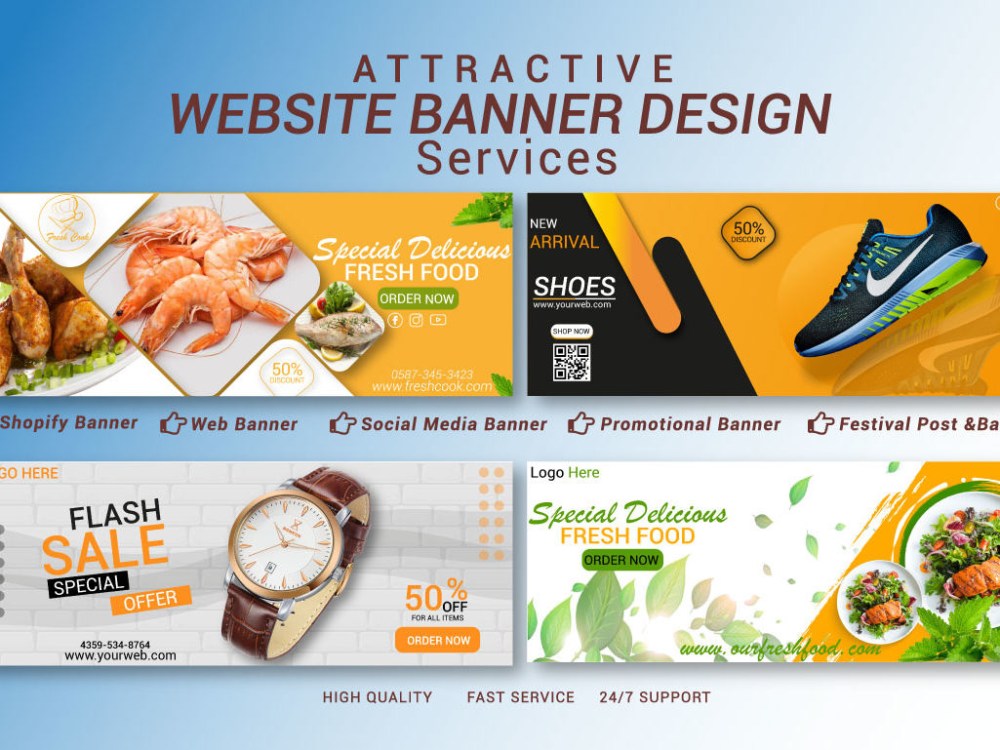 Professional Customized Web Banner Design Service | Upwork