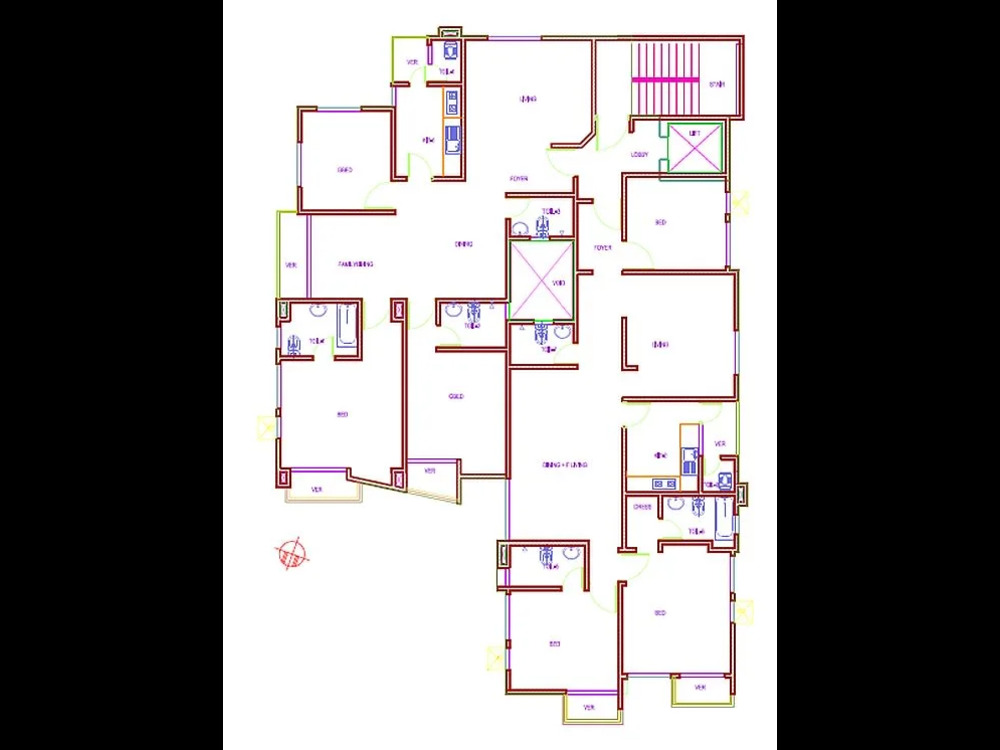 A 2d plan plan layout for any building | Upwork