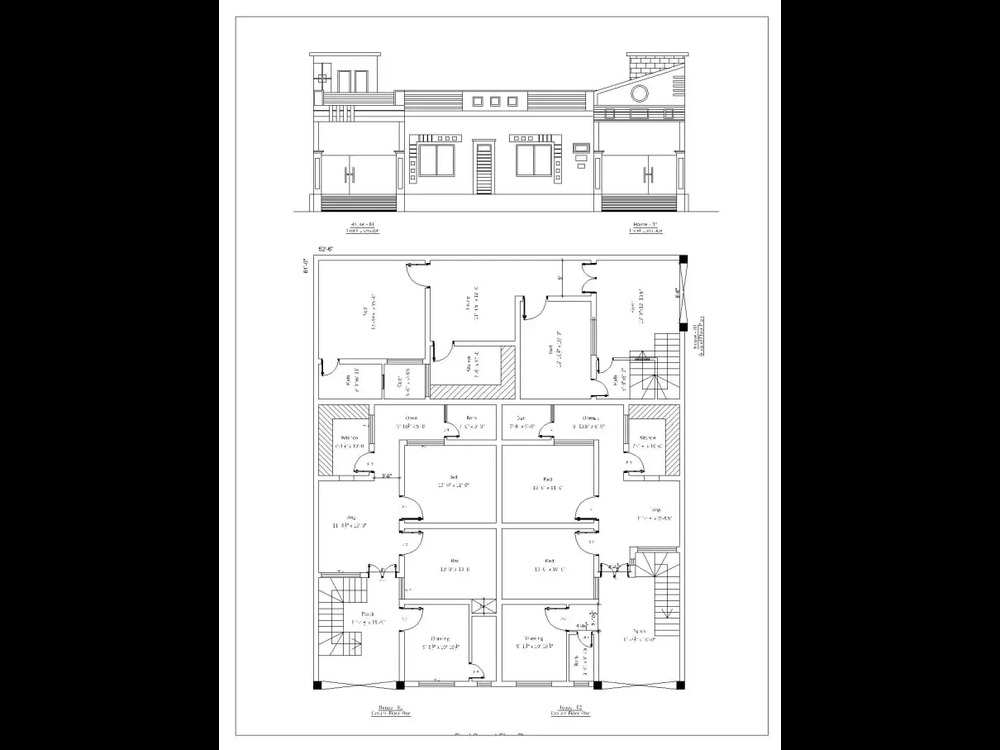 A 2d plan plan layout for any building | Upwork