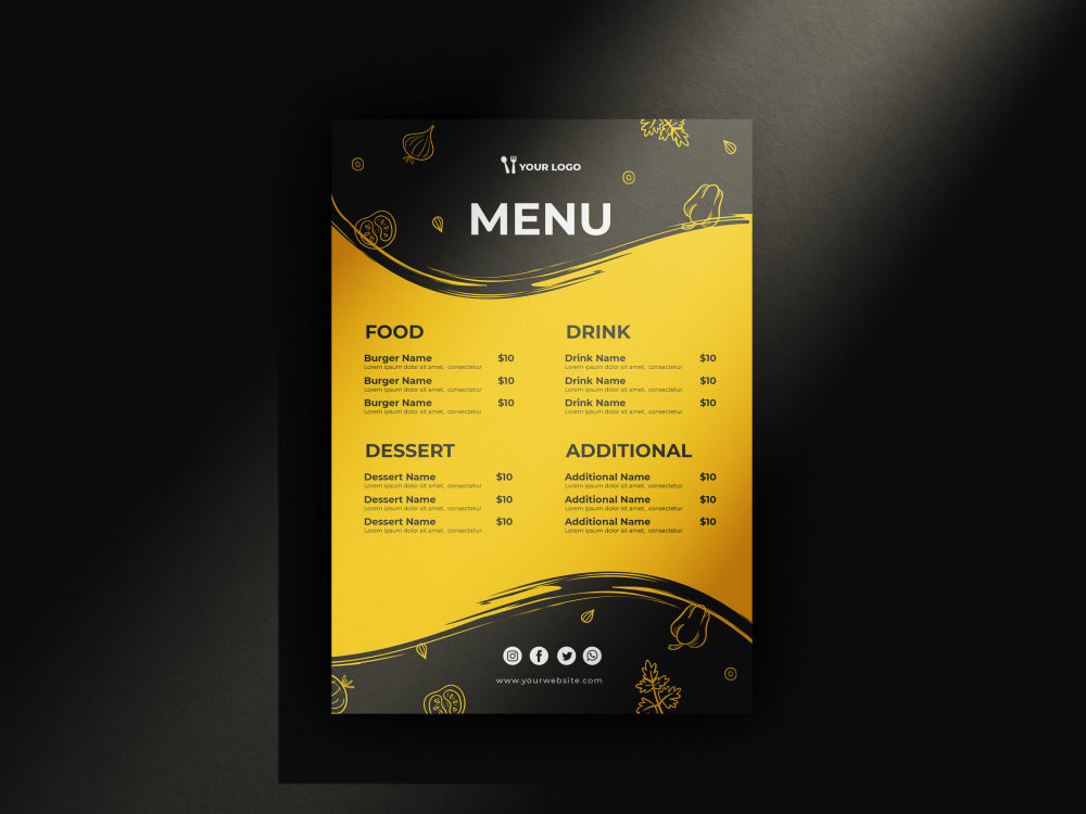 Restaurant menu, food menu, flyer menu | Upwork