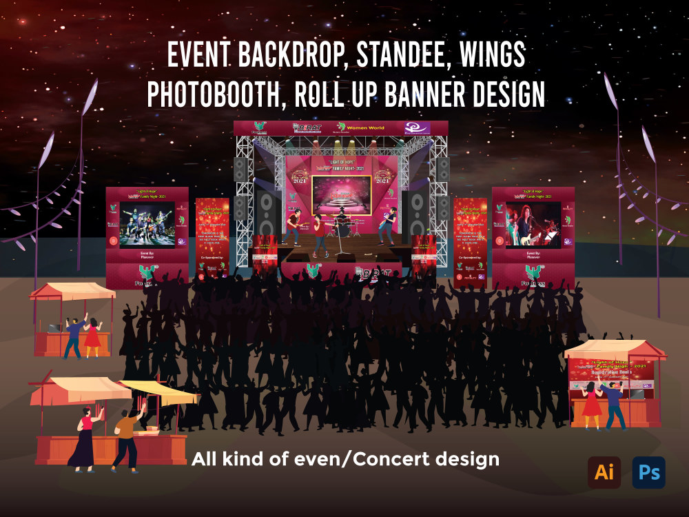 Culture events backdrop and banners designs | Upwork