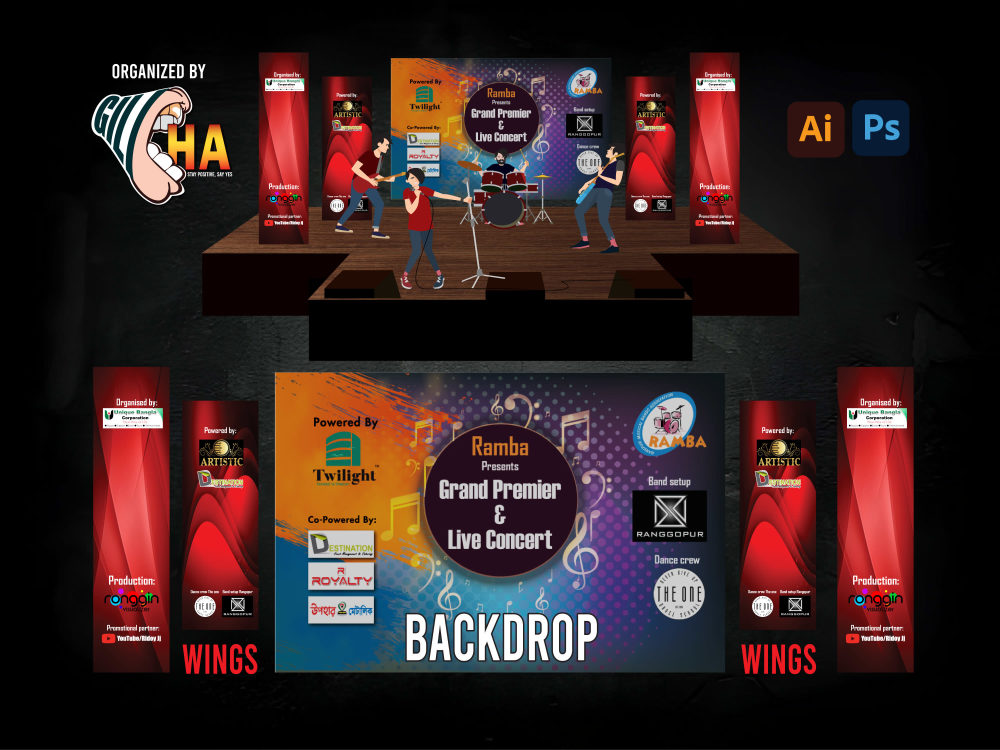 Culture events backdrop and banners designs | Upwork