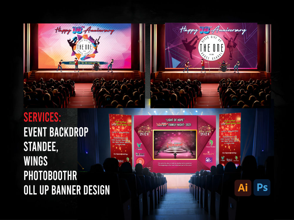 Culture events backdrop and banners designs | Upwork