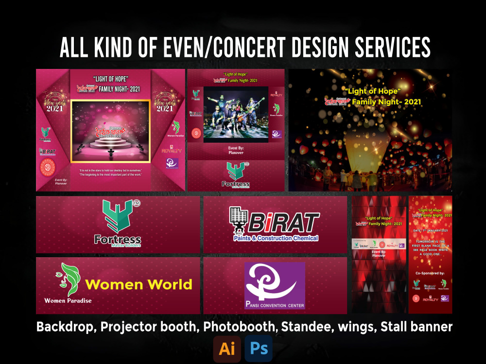 Culture events backdrop and banners designs | Upwork