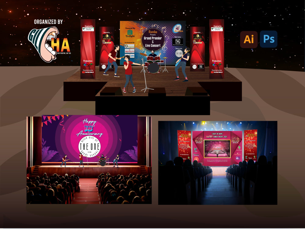 Culture events backdrop and banners designs | Upwork