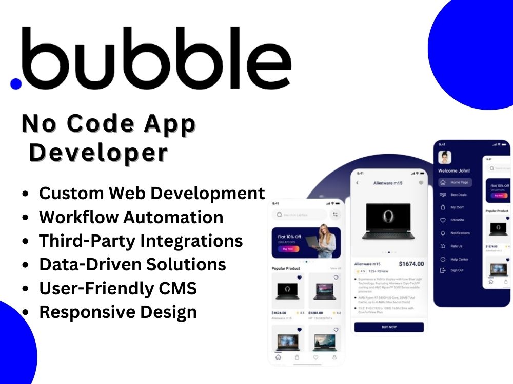 Bubble.io | bubble no code | bubble development | Upwork