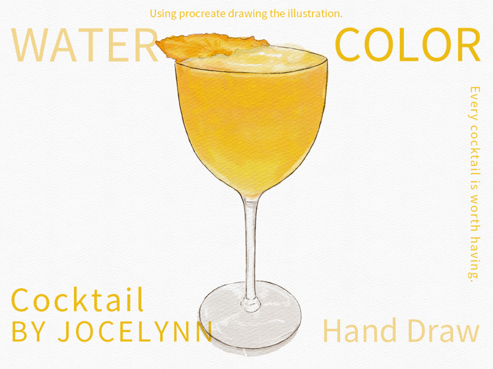 Cocktail illustration - hand drawing digital illustration | Upwork