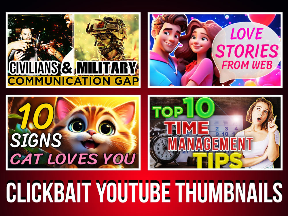 Clickbait Youtube Thumbnail for Your Video | Upwork