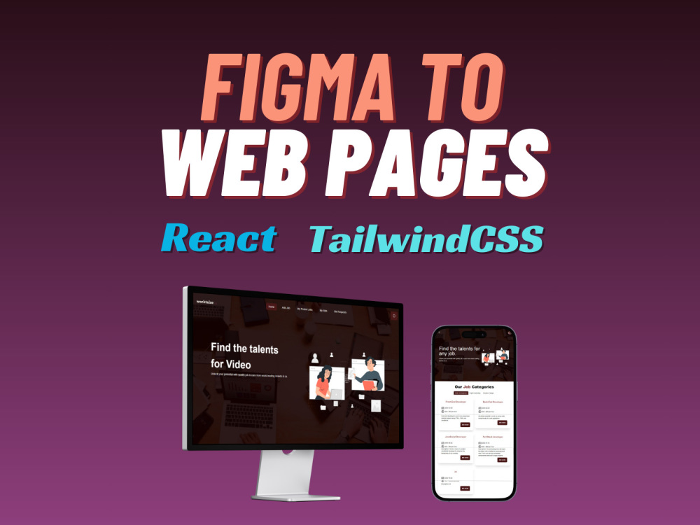 Figma designs to responsive Frontend web pages | Frontend Developer | React | Upwork