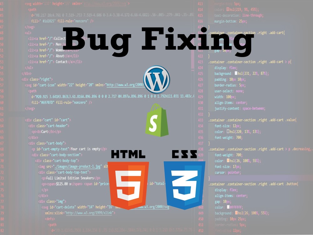 Fix shopify css issues, fix wordpress issues | Upwork
