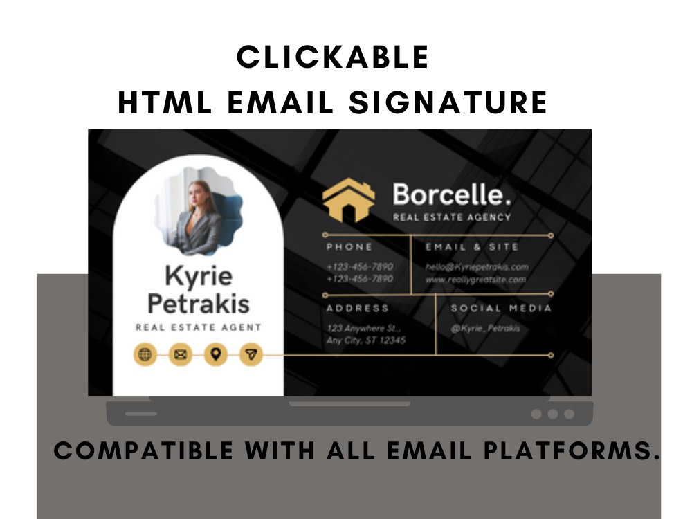Html email signature or clickable email signature in 24 hours | Upwork
