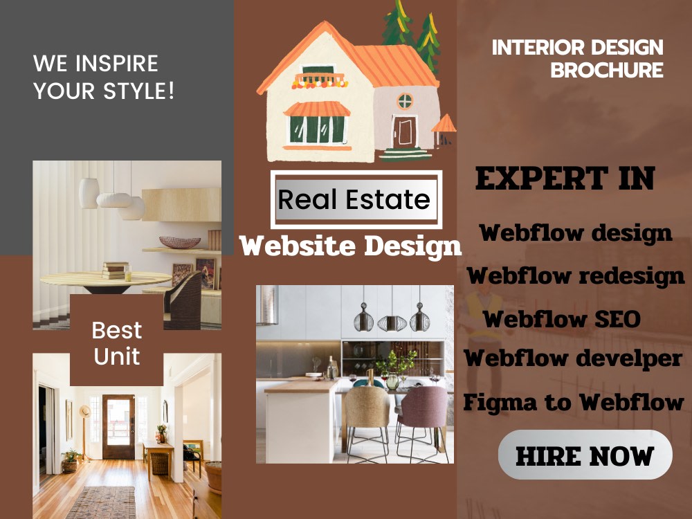 Amazing Webflow interior design Brochure | Upwork
