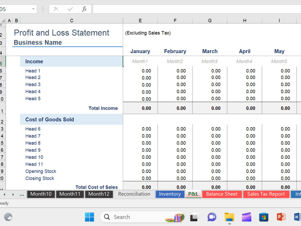 Excel Accounting Templates for Capturing Data, Analyze it and make ...