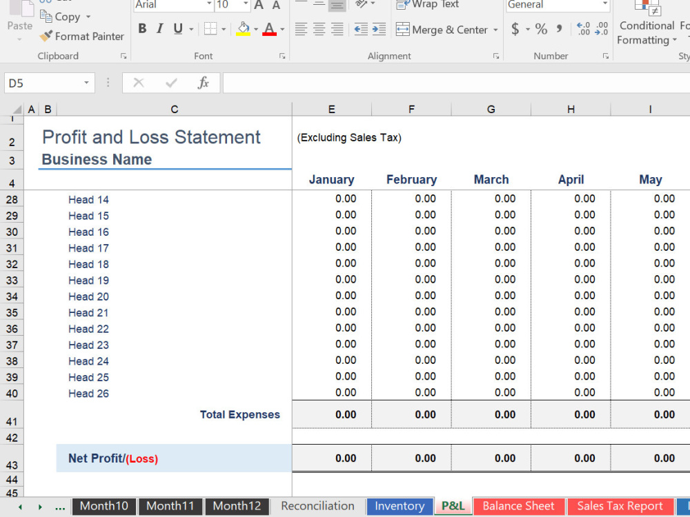Excel Accounting Templates for Capturing Data, Analyze it and make ...