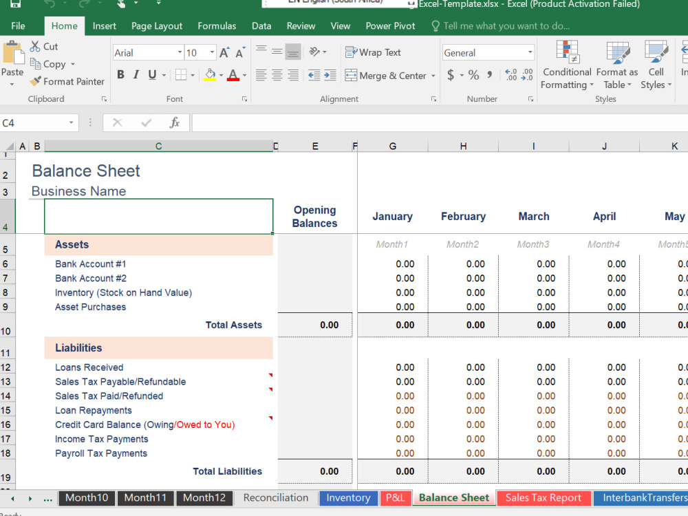 Excel Accounting Templates for Capturing Data, Analyze it and make ...