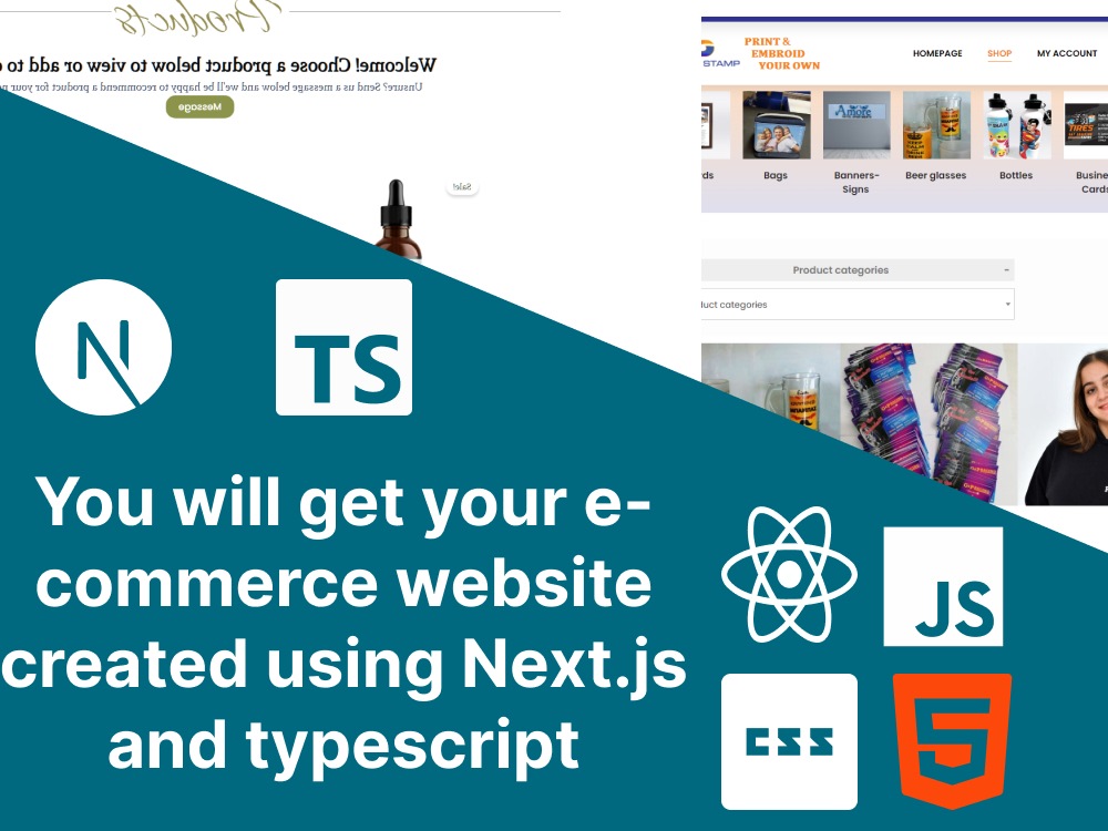 Your e-commerce website create using next.js and typescript | Upwork