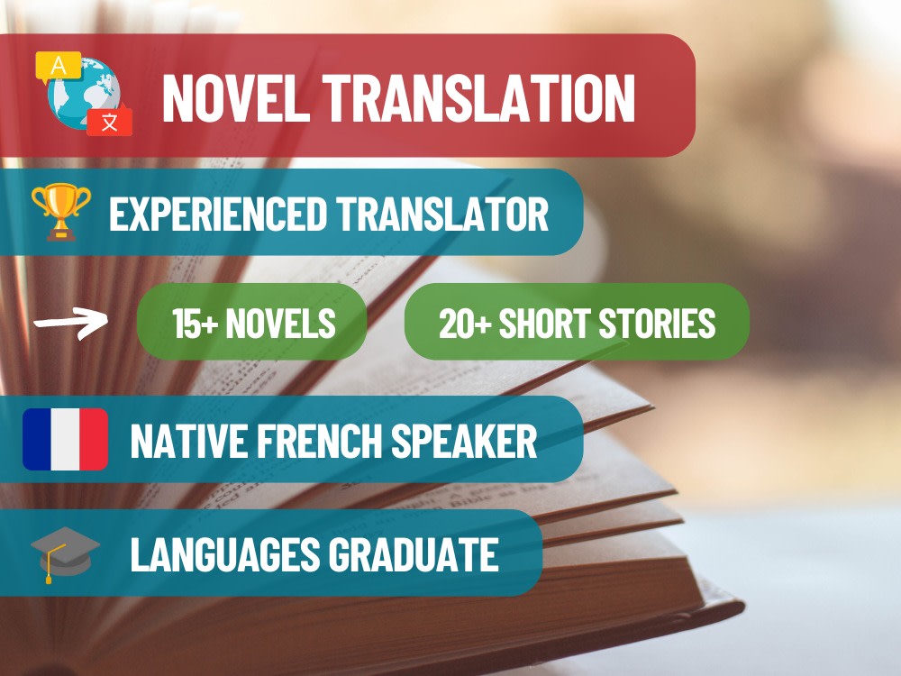 A high-quality English-French translation of your novel | Upwork
