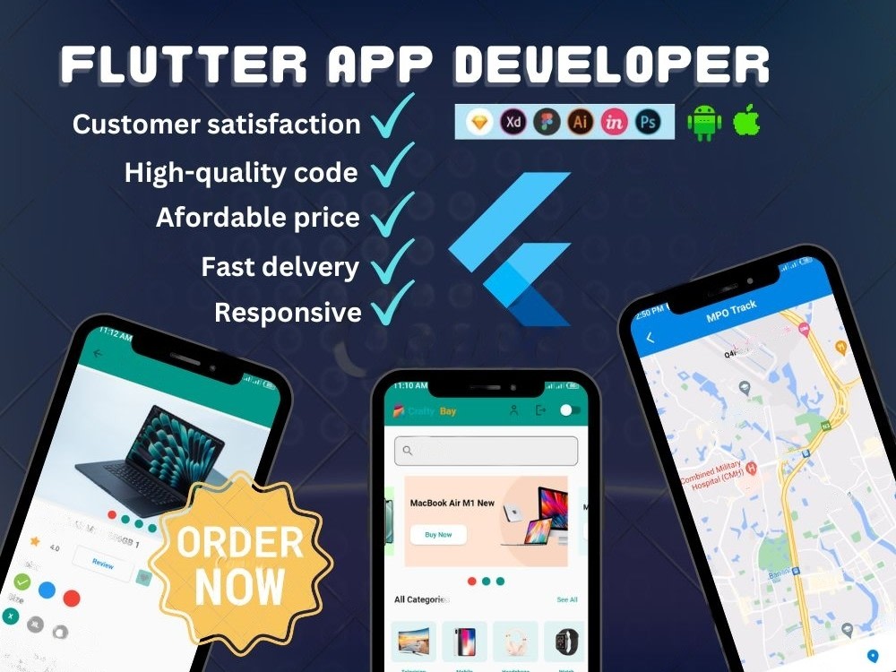 Figma to Flutter | Flutter Developer | Flutter Dart | Flutter Firebase | Upwork