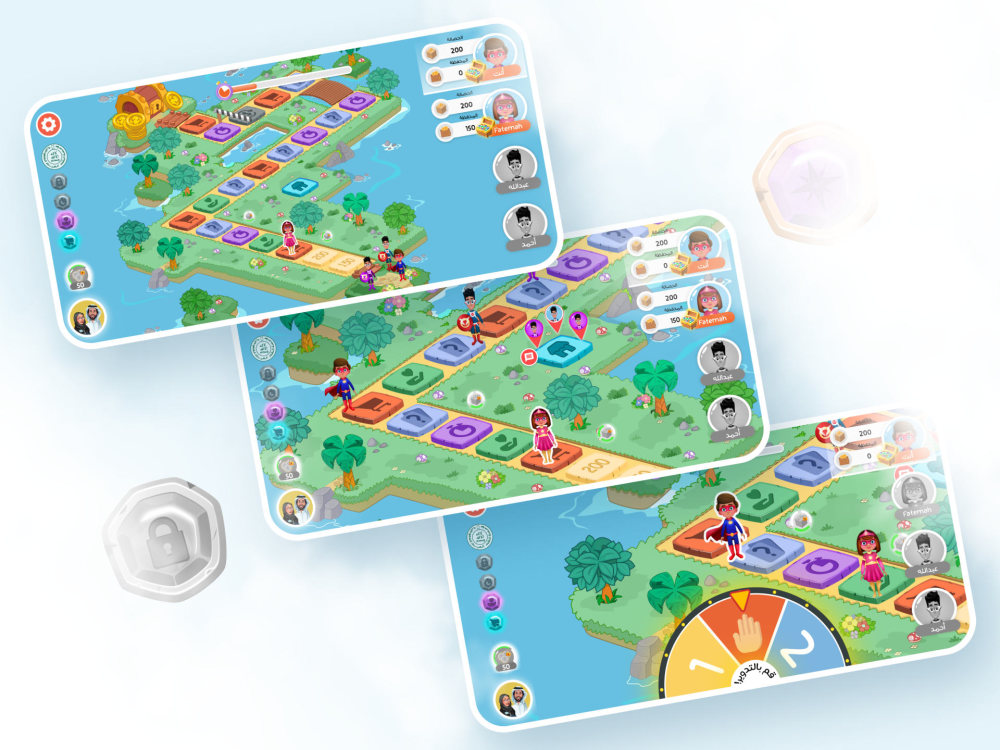 Vibrant UI/UX Designs for Your E-Learning Game App | Game App UI Design ...