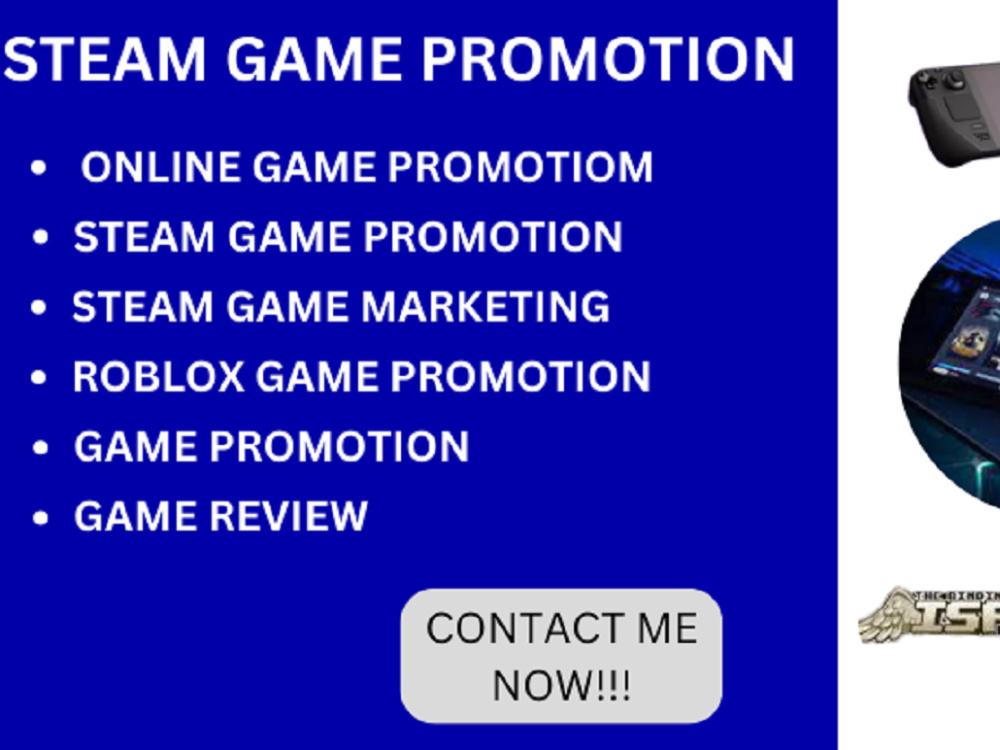 Steam game promotion, roblox game promotion, steam game marketing | Upwork