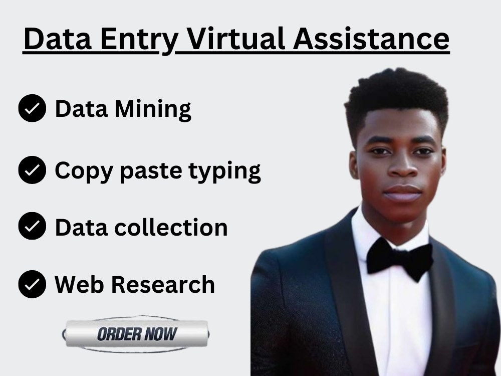 Data entry, web research, typing, copy paste & virtual assistant | Upwork