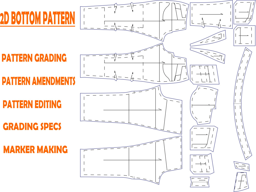 Digital pattern making,Grading | Upwork