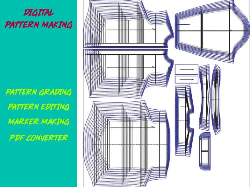 Digital pattern making,Grading | Upwork
