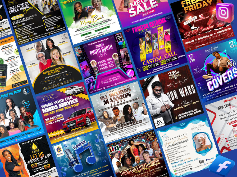 A digital flyer insta, fb and craigslist Posts in 6 hours | Upwork