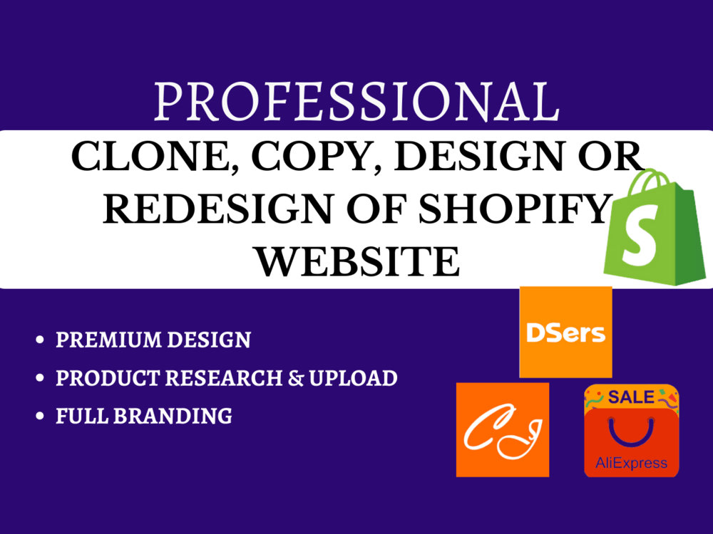 Customize, design, redesign, revamp or duplicate Shopify store website ...
