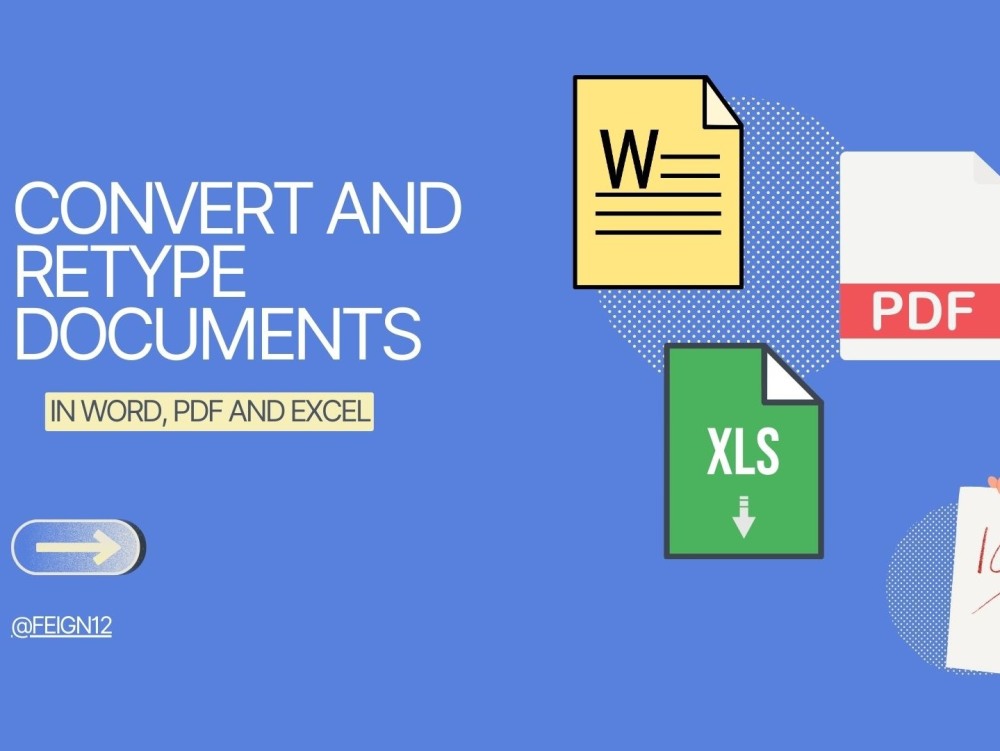 Convert and Retype documents into word, Pdf, and excel | Upwork
