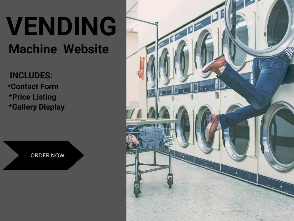 Responsive vending machine website, vending machine landing page | Upwork