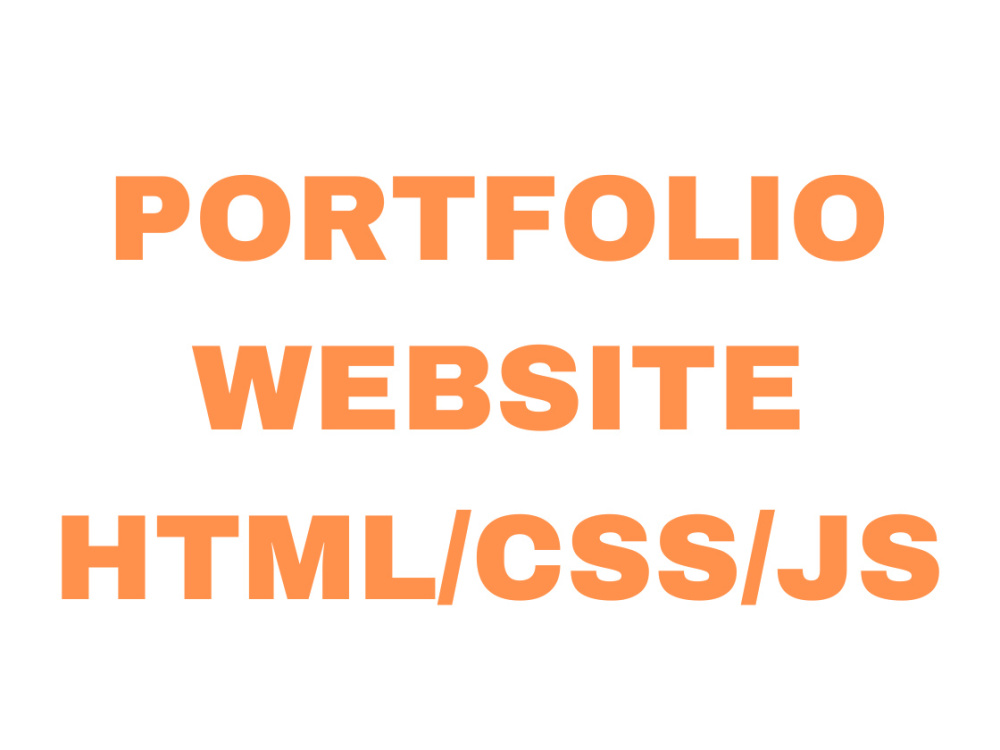 Portfolio Website. Responsive Pure HTML/CSS. | Upwork