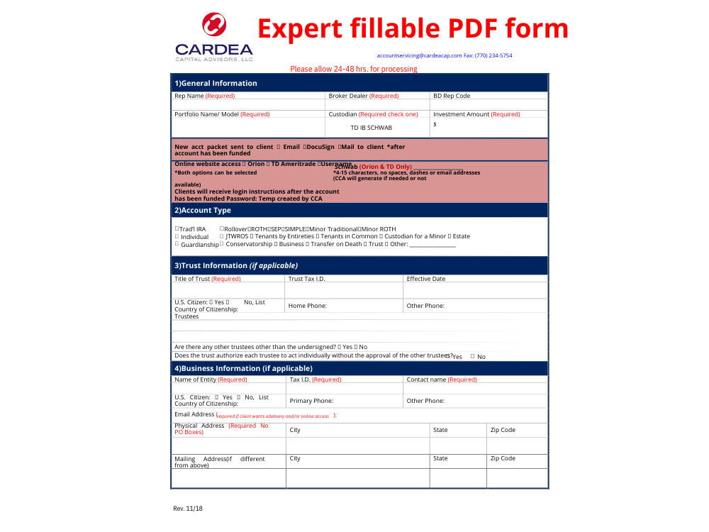 Professional Interactive Fillable PDF Forms | Upwork
