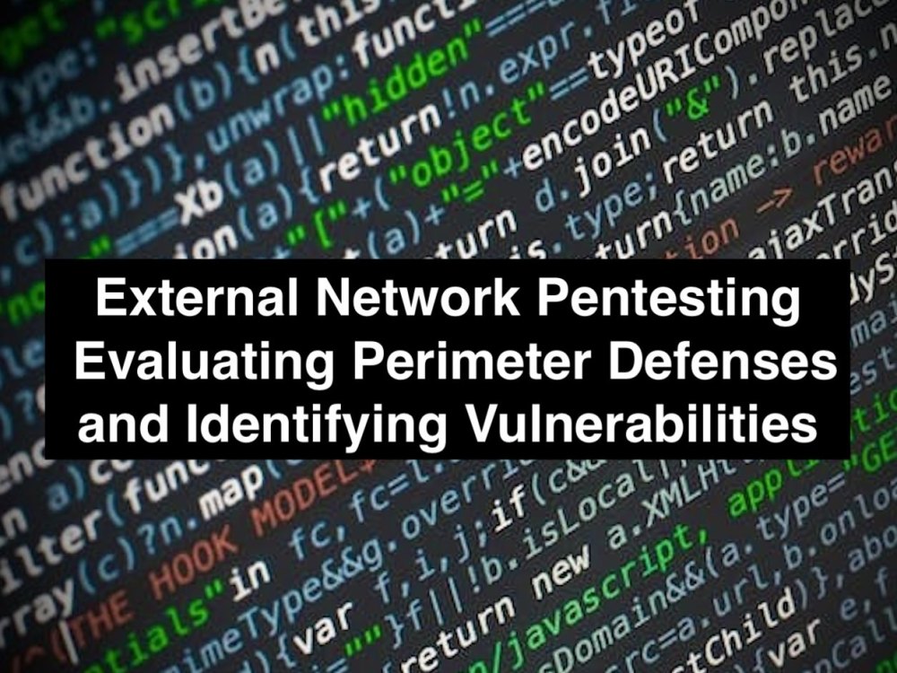 An external pentest of your infrastructure (websites, servers,) etc ...