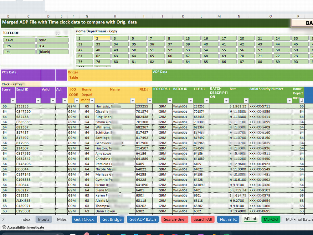 A custom built file for ADP WFN payroll and new employee hire uploads ...