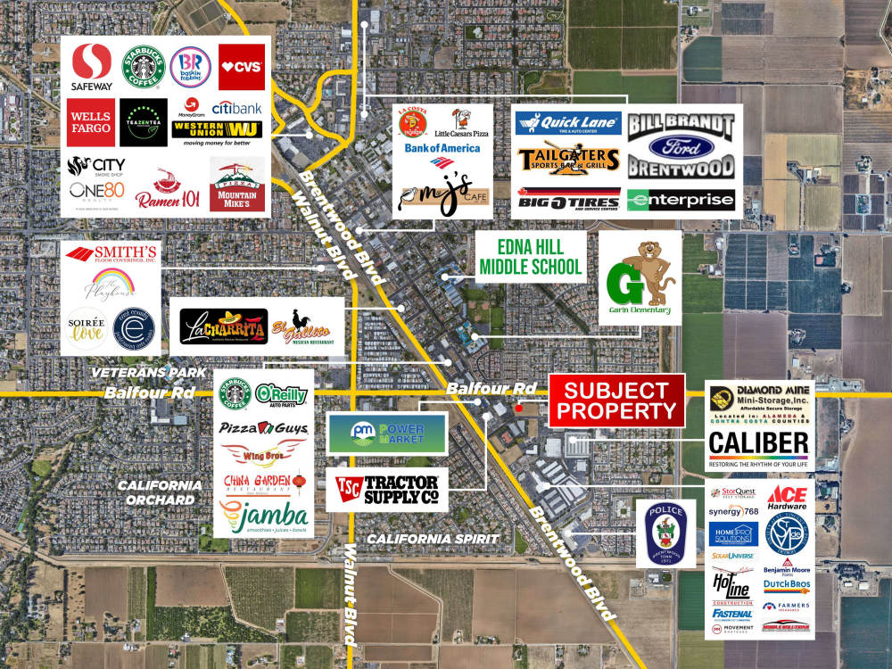 A retail trade aerial map design for offering memorandum brochure | Upwork