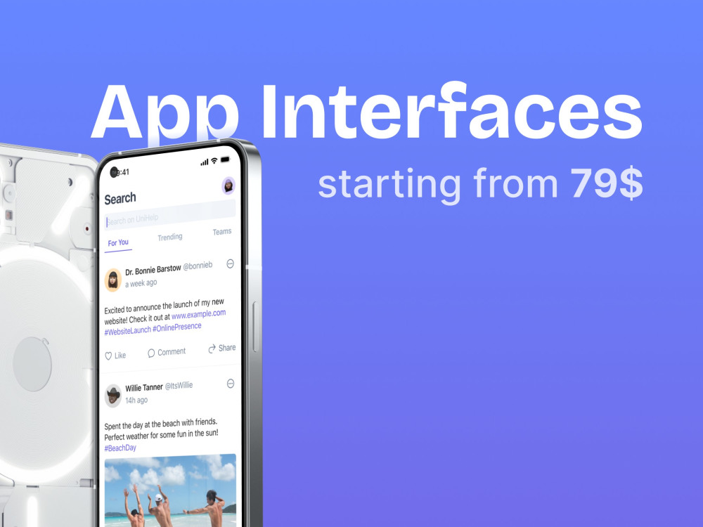 A stunning and unique App Interface | Upwork