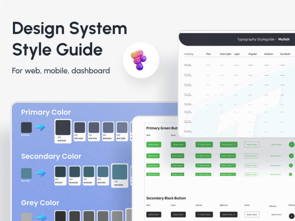 Design System Style Guide for your App/Website. | Upwork