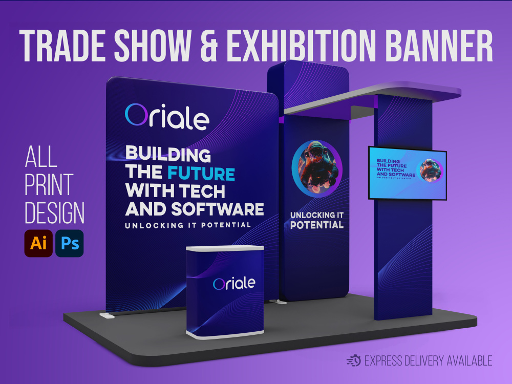 Trade show booth banner or exhibition banner design | Upwork