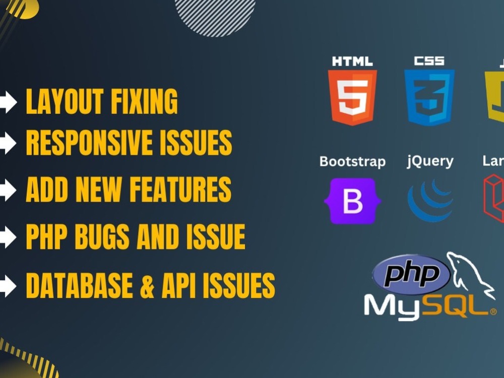 Fix Any Bugs And Errors In Php Laravel Js And Api Codes Upwork