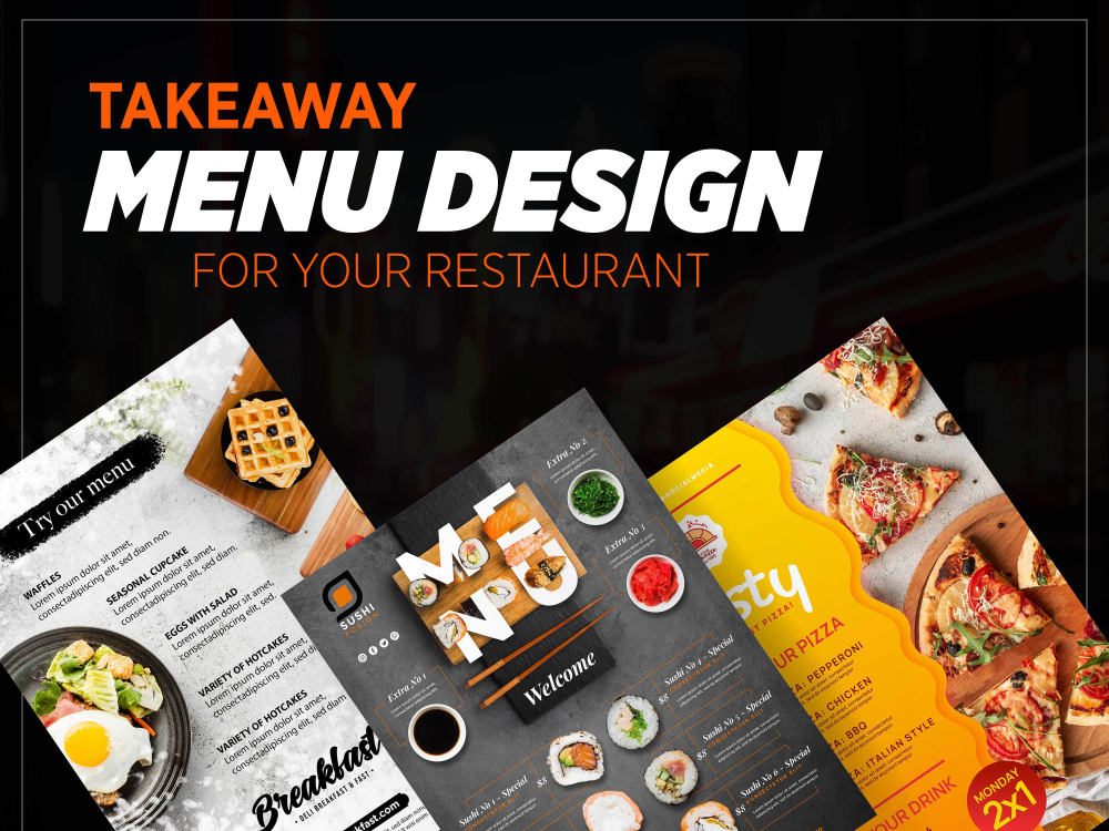 Takeaway Menu Design for your Restaurant, Bars and Cafe | Upwork