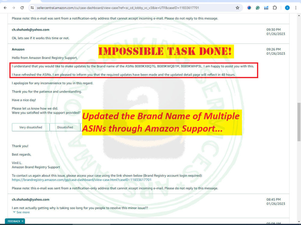 Amazon Brand Name change, issue fixed by Amazon Flat File or Feed File ...
