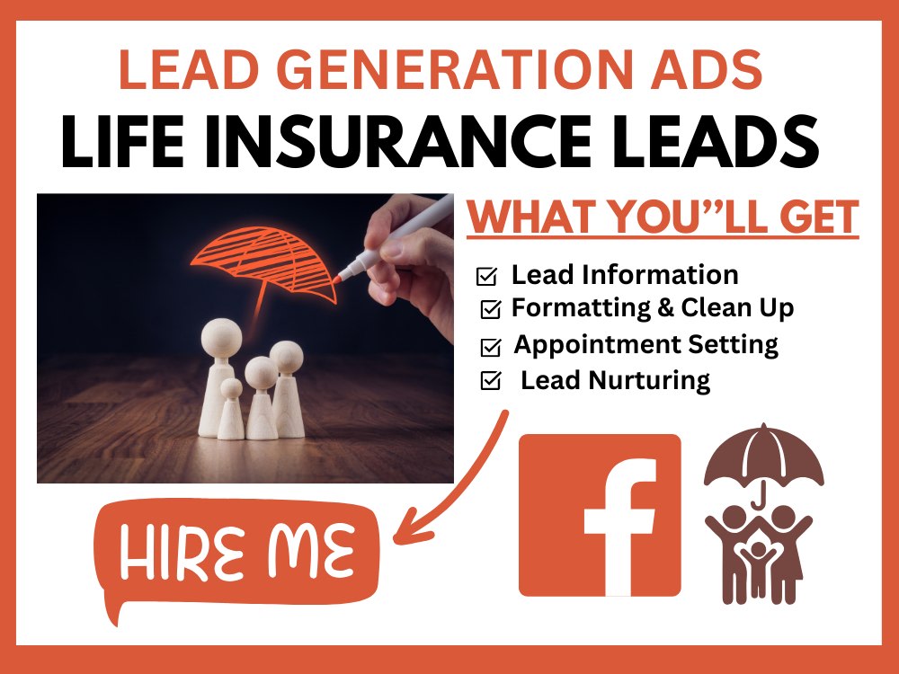 Exclusive life insurance, health insurance leads via ads campaign setup ...